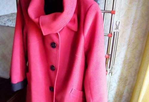 Пальто женское красное (кашемир)