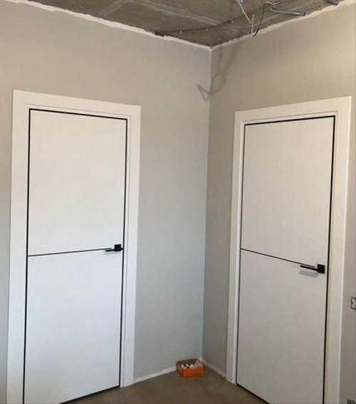 Белые двери межкомнатные и входные +установка