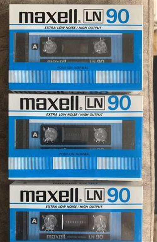 3 аудиокассеты Maxell LN 90