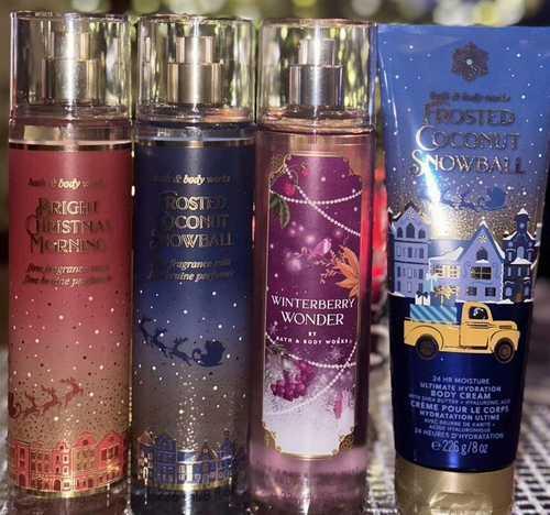 Bath and body works мист, крем рождественская кол