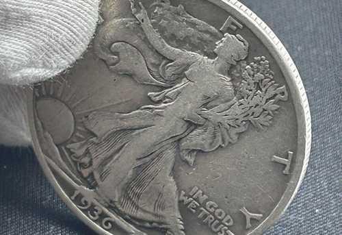 Серебряная монета США 1936 г