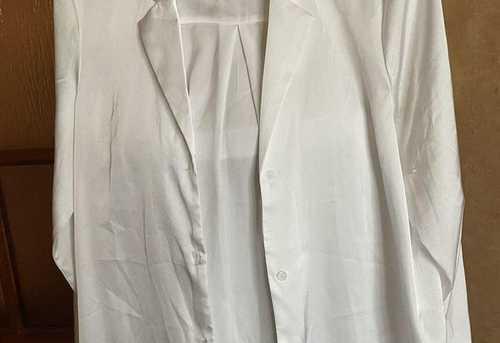 Блузка рубашка zarina белая s-m