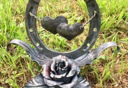 Кованая роза сувенир подарок