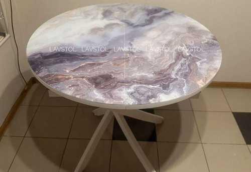 Стеклянный круглый стол Винтаж