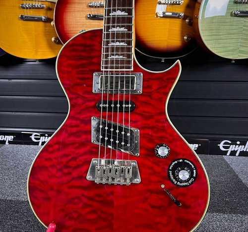 Epiphone Nighthawk Custom Quilt Translucent Red