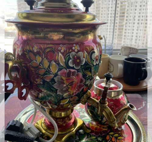 Самовар электрический расписной