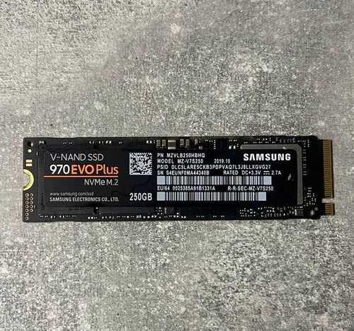 Ssd m2 samsung 970 evo plus 250gb