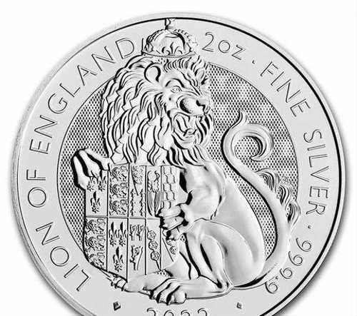 Серебряная монета Великобритании "Королевские звер