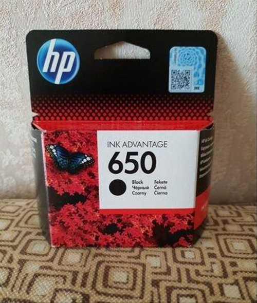Картридж HP 650 оригинальный черный cz101ae