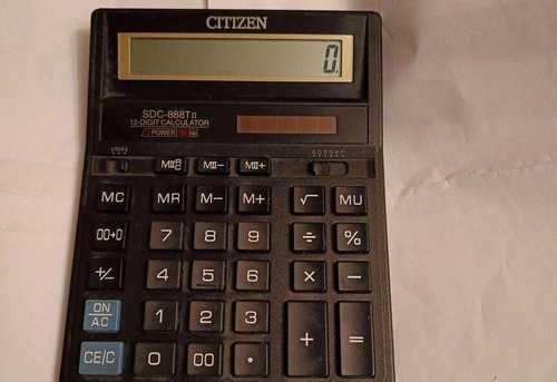 Калькулятор на солнечных батареях Citizen 12 digit