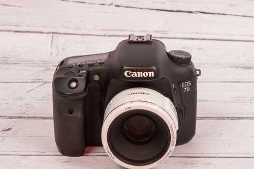Canon 7D kit Yongnuo YN 50mm f/1.8 II бу
