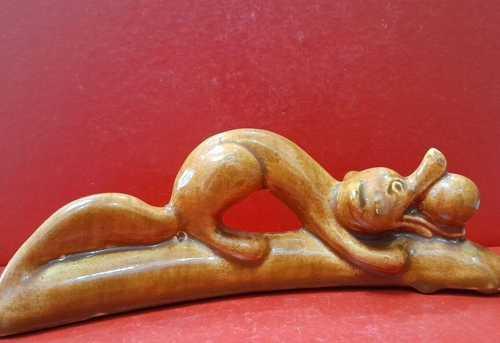 Статуэтка "Лиса и колобок " Конаково керамика люкс