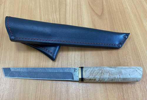 Нож Танто (дамаск, карельская берёза)