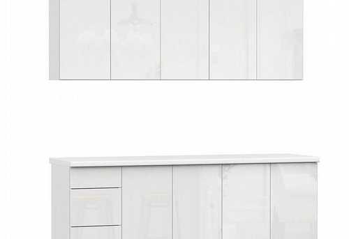 Гарнитур для кухни «Модерн New», 2м, белый глянец