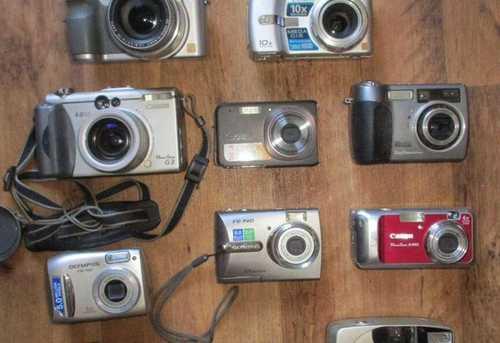 Коллекция фотоаппаратов рабочих и на части