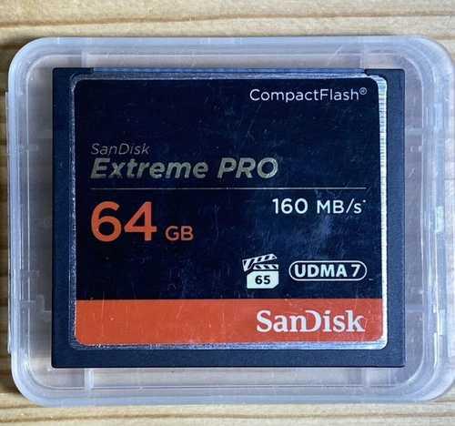 Карта памяти cf sandisk extreme pro 64 гб