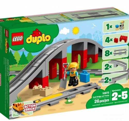 Lego duplo железнодорожный мост 10872