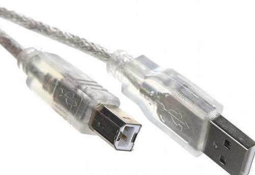 Кабель USB AM-BM 1,5 м прозрачная изоляция