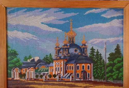 Картина вышитая крестиком ручная работа