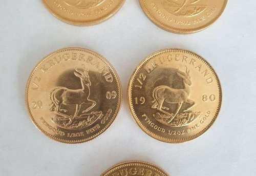 Золотые монеты suid- afrika south africa