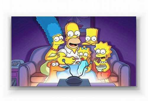 Картина-Живописные Симпсоны у телевизора