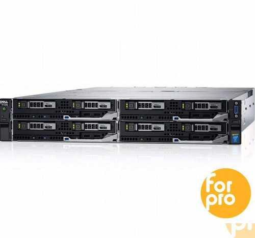 Сервер dell FX2S 4xFC630 8xE5-2690v3 128GB, H730