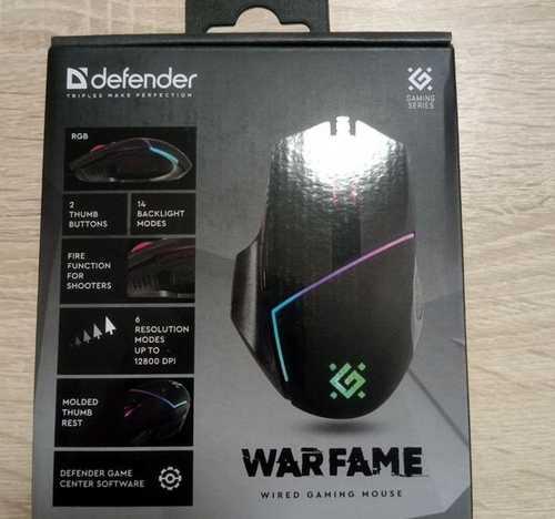 Новая игровая мышь Defender Warframe 12800 dpi