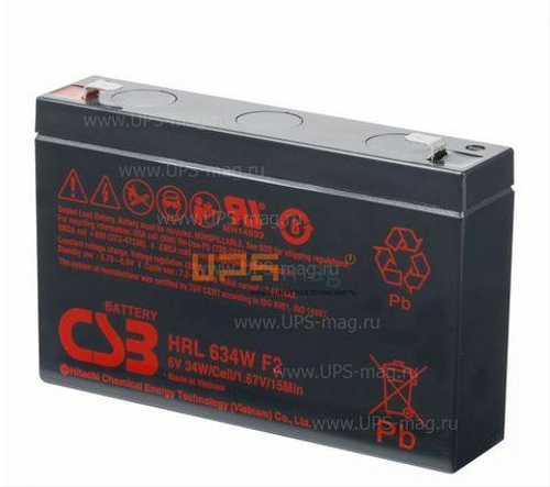 Аккумулятор CSB HRL 634W F2 новый