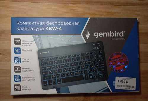 Беспроводная клавиатура gembird KBW-4