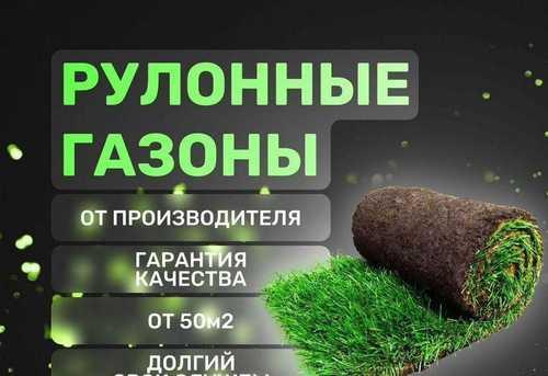 Рулонный газон. Насыщенный зеленый цвет