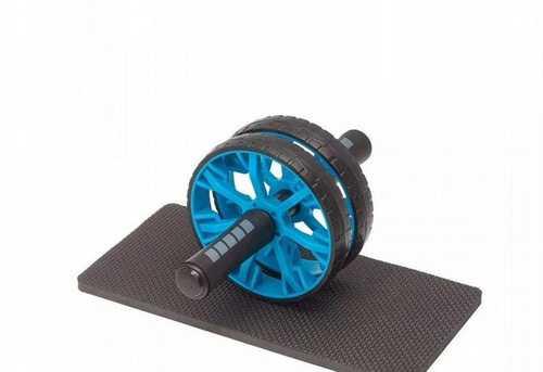 Ролик для пресса синий два колеса диаметр 15,5 см