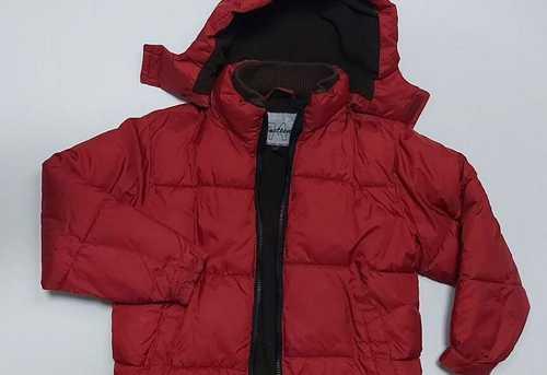 Куртка зимняя красная на мальчика девочку 140