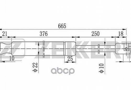 Амортизатор багажника MB Vito (W639) 03- Viano