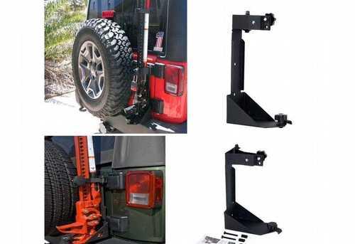 Крепление реечного домкрата на калитку Jeep Wrangl