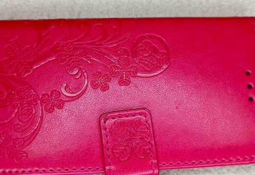 Чехол-книжка на Сяоми 5А розовый кожаный