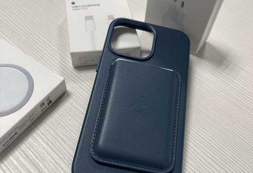 Кожаный чехол и кошелек iPhone 12 pro max. Magsafe