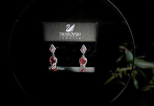 Swarovski. Серьги « Бургунское вино»