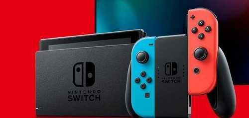 Игровая приставка Nintendo Switch красный синий