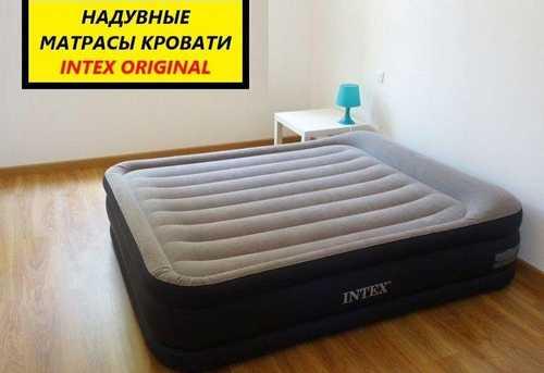 Надувные кровати двуспальные новые с насосом Intex