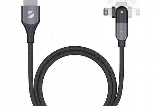 Кабель Deppa USB - Lightning, поворотный, 180, USB