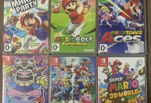 Игры Mario Nintendo switch: Golf, Tennis, Party