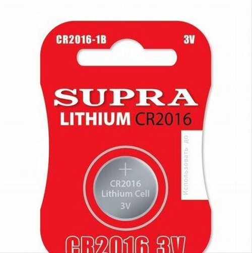 Литиевый элемент питания Supra CR2016/1B