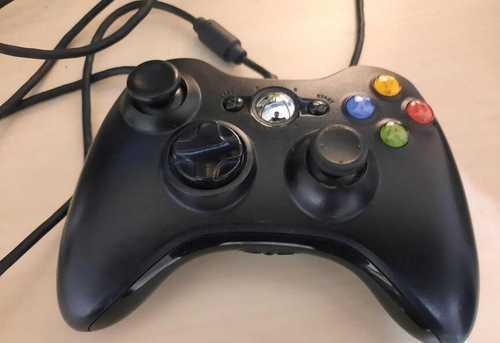 Контроллер Xbox 360 проводной чёрный