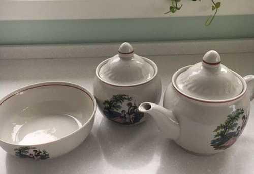 Набор чайной посуды из фарфора СССР