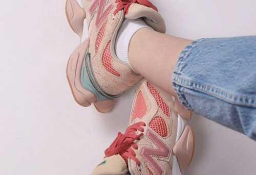 Ходовые женские кроссовки new balance 9060 розовые