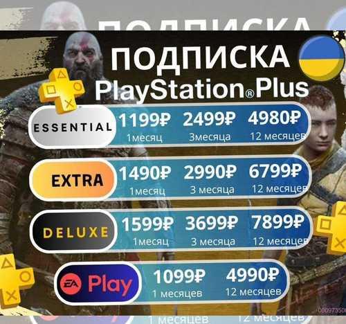 Подписка ps plus Delux на ps4 ps5 EA play (Арт.89709)