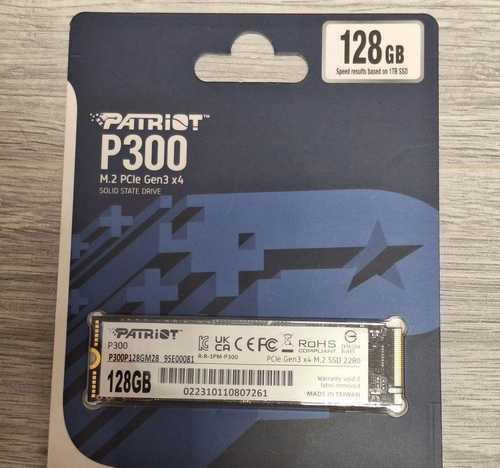 Ssd nvme m.2 patriot p300 128gb