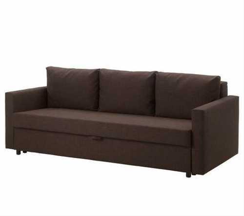 Фрихетэн 3-местный диван-кровать, коричневый IKEA