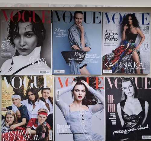 Vogue Россия журнал 6 штук 2019 год цена за все