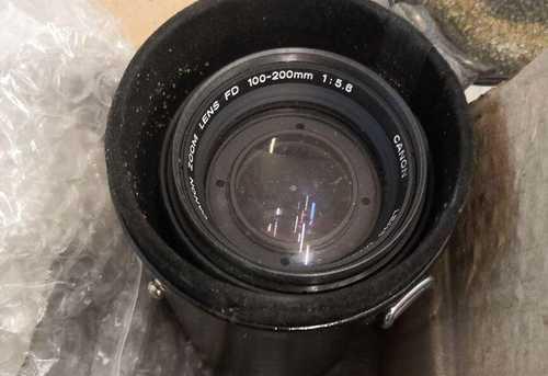 Canon zoom FD 100-200/5,6 + вспышка J3